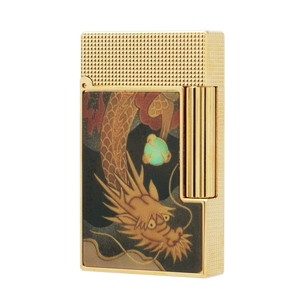 Double Flame S.T. Dupont Ligne 2 Maki-e Dragon Lacquered Lighter#219 ...